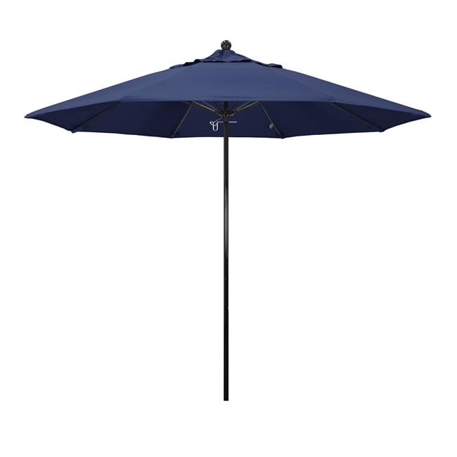 9 ft. Complete Fiberglass Pulley Open Market Umbrella - Black and ...