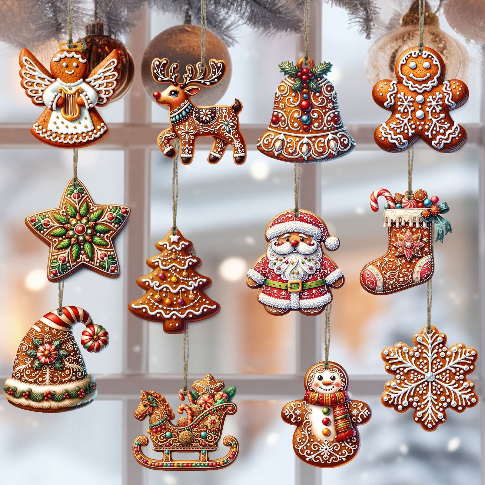 Click here for Enjoywould Gingerbread Pendant Wooden Christmas Or... prices