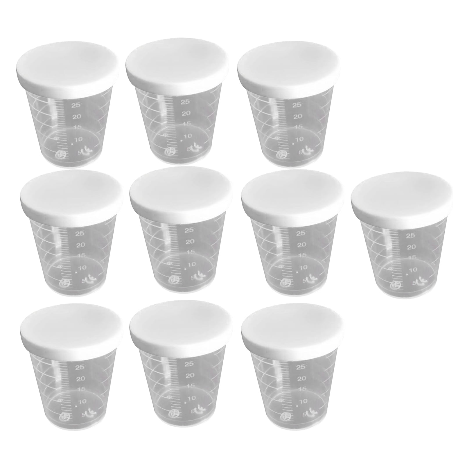 10 Unidades Vasos Medidores de Plástico Líquido de Cocina de Química de ...