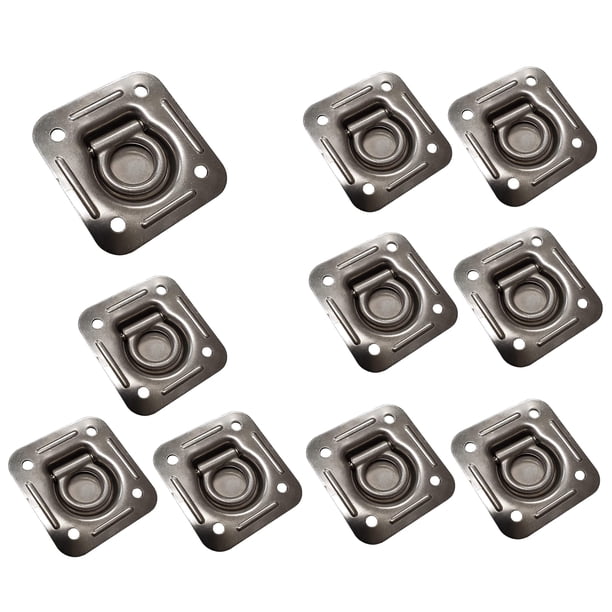 Mega Cargo Control 10 Pack Zinc Plated Recessed Floor Tie Down D Ring ...