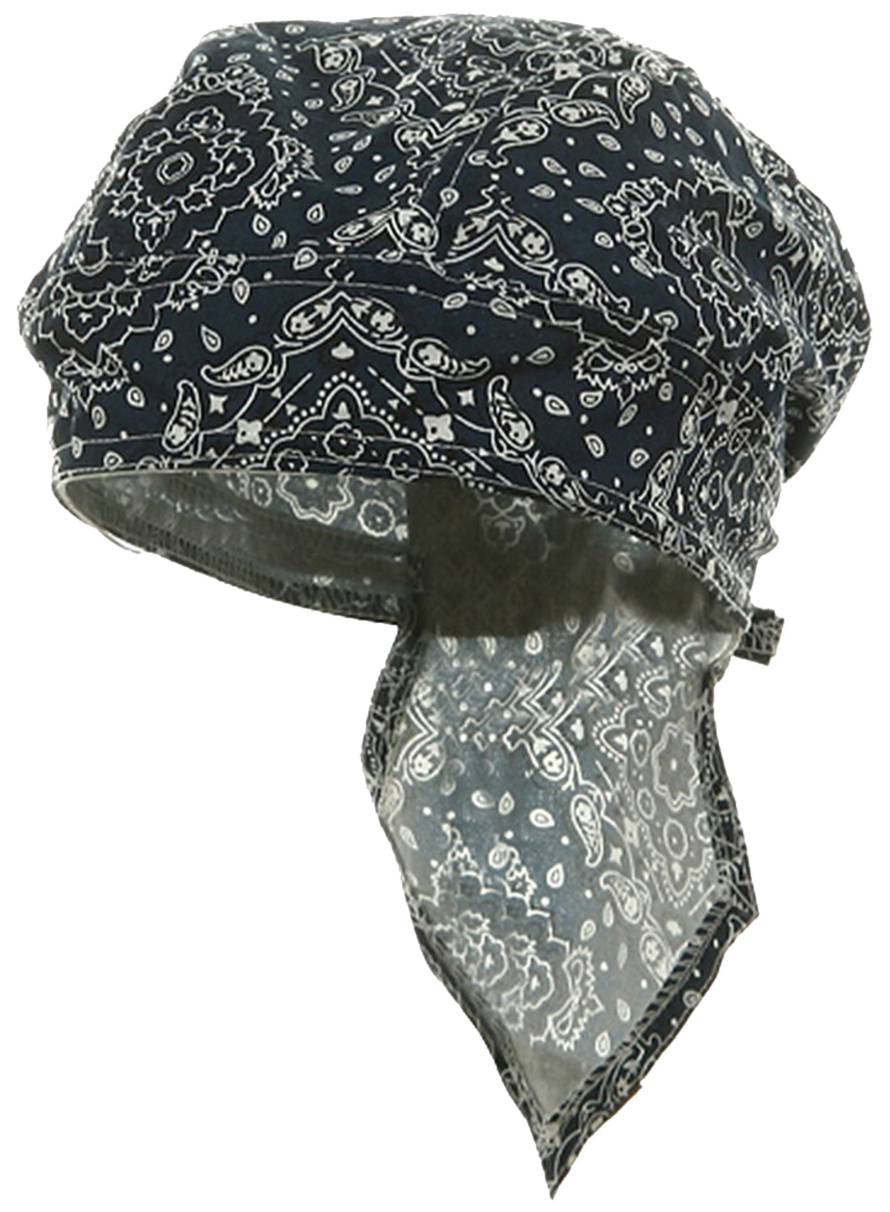 BLACK Paisley Doo Rag Durag Headwrap Cotton Chemo Bandana Skull Cap ...