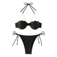 COMVALUE Womens 2026 Bikini Set Strappy Shell Shape 2 Piece Swimsuit ...