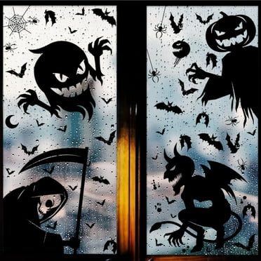 Cevemin Halloween Ghost Window Stickers - Durable PVC Waterproof Window ...