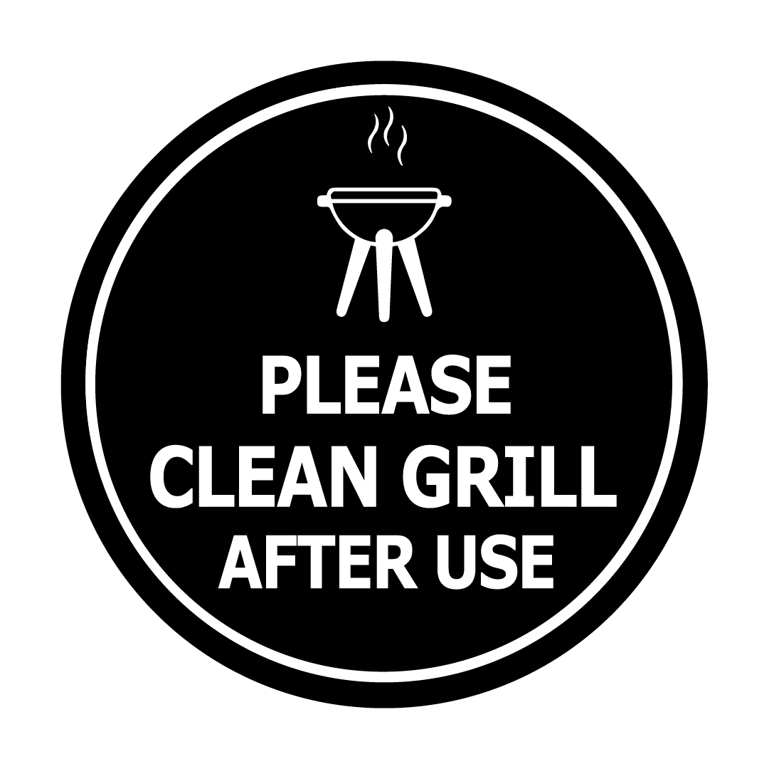 Circle Please Clean Grill After Use Sign (Black) - Large - Walmart.com