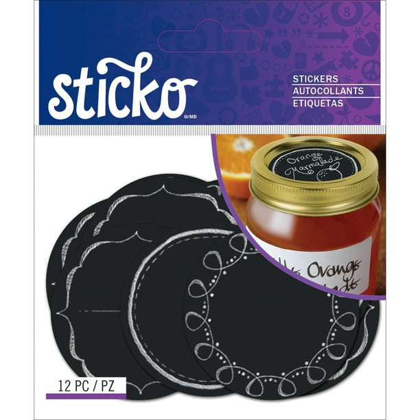 Sticko Chalk Label Stickers-Chalk Mason Jar Labels - Walmart.com ...
