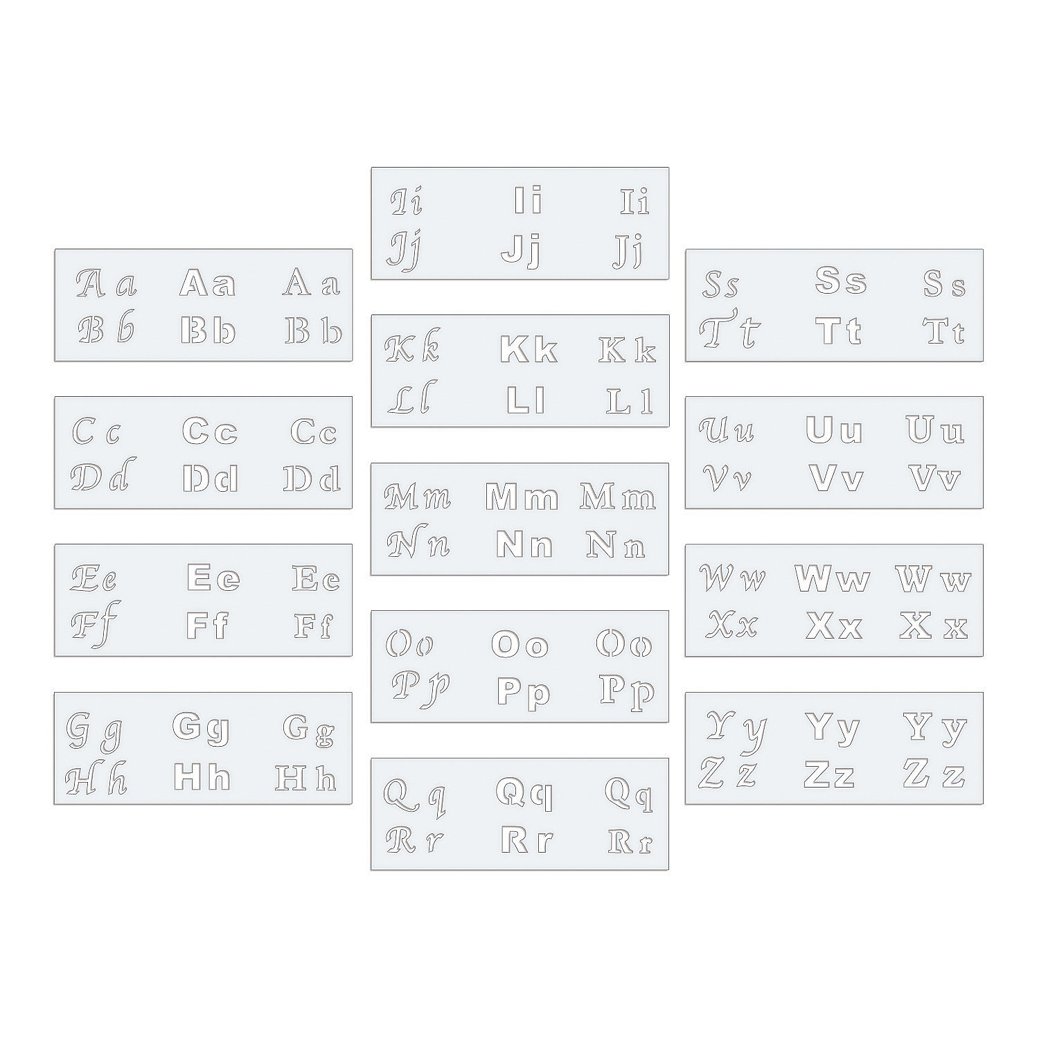 Mini Alphabet Stencil Set Craft Supplies 13 Pieces Walmart Mini Alphabet Stencil Set Craft Supplies 13 Pieces Walmart