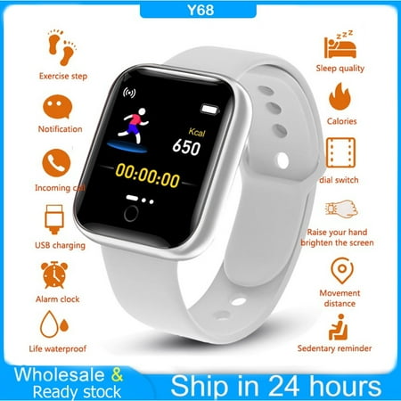 NEW Y68 D20 smart watch Bluetooth Connect Waterproof Fitness Tracker Heart Rate Smart Bracelet ...