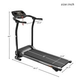 Merax 1200W 2.0HP 3 Manual Incline Electric Treadmill Folding Motorized ...