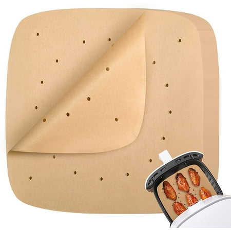 100pcs Air Fryer Parchment Paper - 8.5 ih Perforated Unbleached Air ...