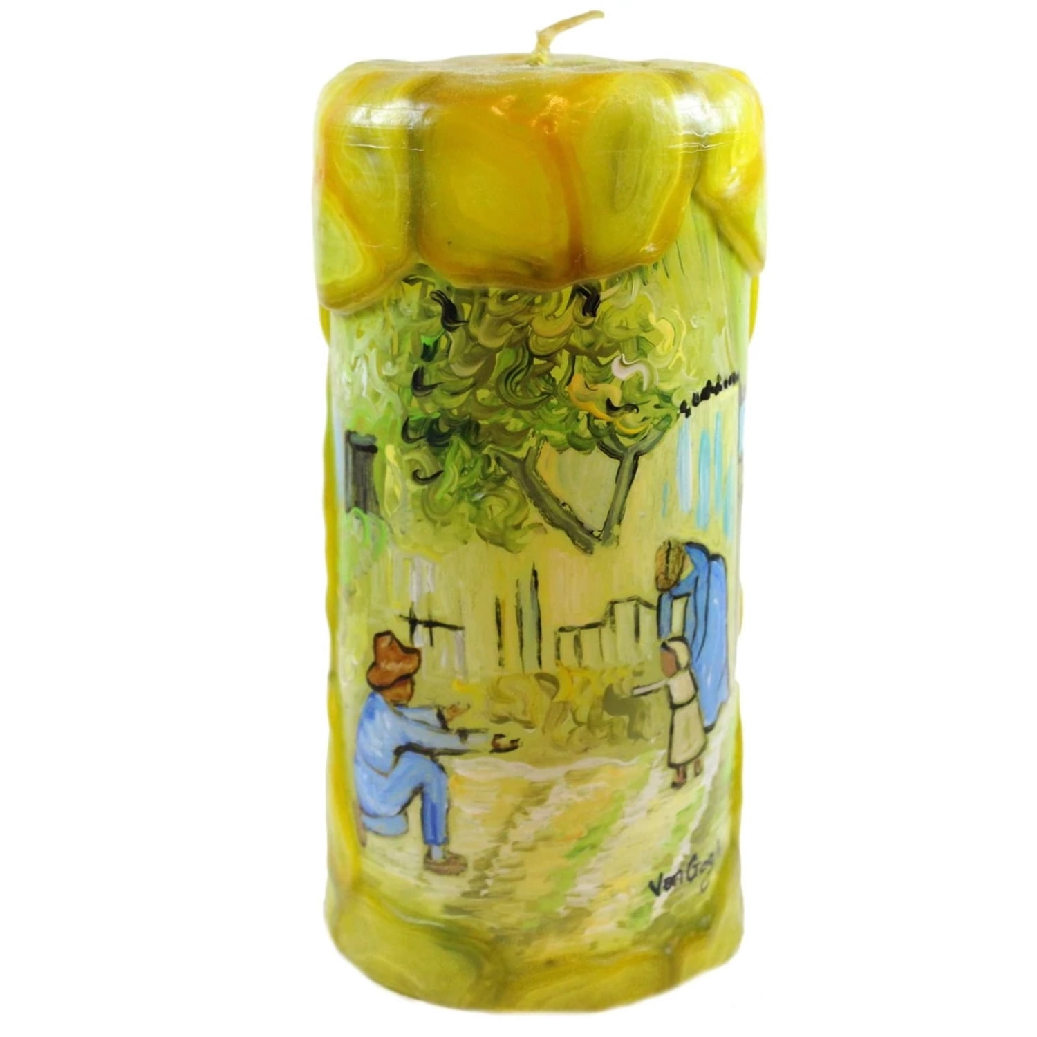 Vincent Van Gogh Candle - Van Glow Hand Painted Pillar Candle - First ...