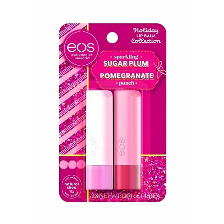 Eos Holiday Lip Balm Collection Sparkling Sugar Plum And Pomegranate ...