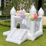 Eypye White Bounce House with Blower 9ftL×9ftW×7ftH Wedding Inflatable ...