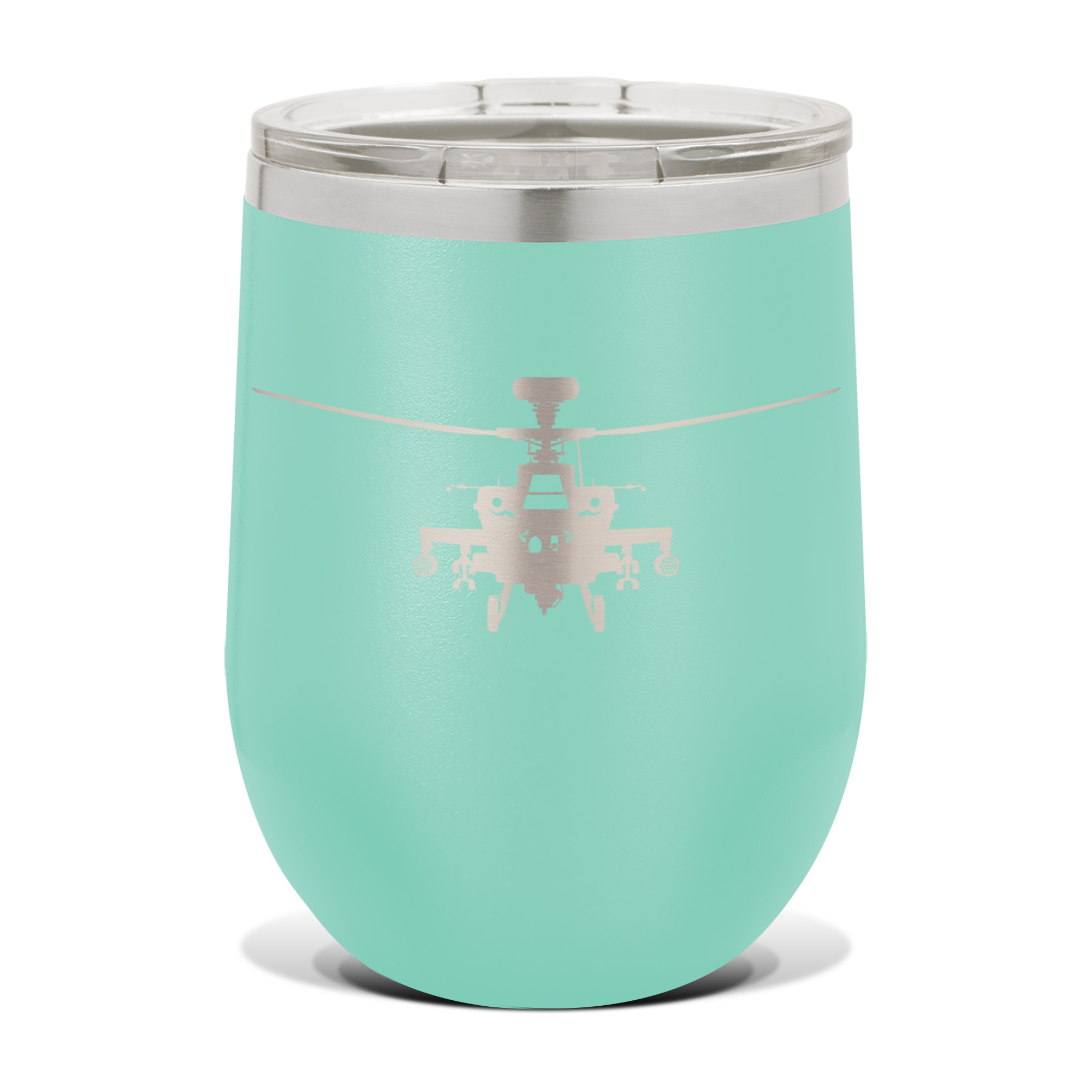 AH-64 Apache Wine Tumbler 12 oz - Laser Engraved - Polar Camel ...