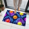 Bowling Door Mat 20x31.5 Inch Purple Blue Yellow Bowling Balls Bottles ...