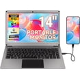 Portable Monitor with Keyboard,14inch 1080P FHD Lapdock Compatible with ...