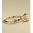 1.5 Carat, Oval Cut Moissanite Ring, 18k yellow Gold Plated Vintage ...