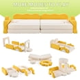 12-Piece Modular Kids Sofa Set All-Sponge Construction Yellow & White ...
