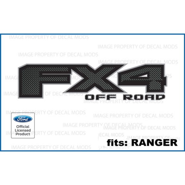 Decal Mods FX4 Offroad Carbon Fiber Black with light border Decals ...