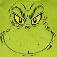 Dr. Seuss The Grinch Embroidered Face w/ 3D Hair Tuft Fuzzy Soft Mini ...