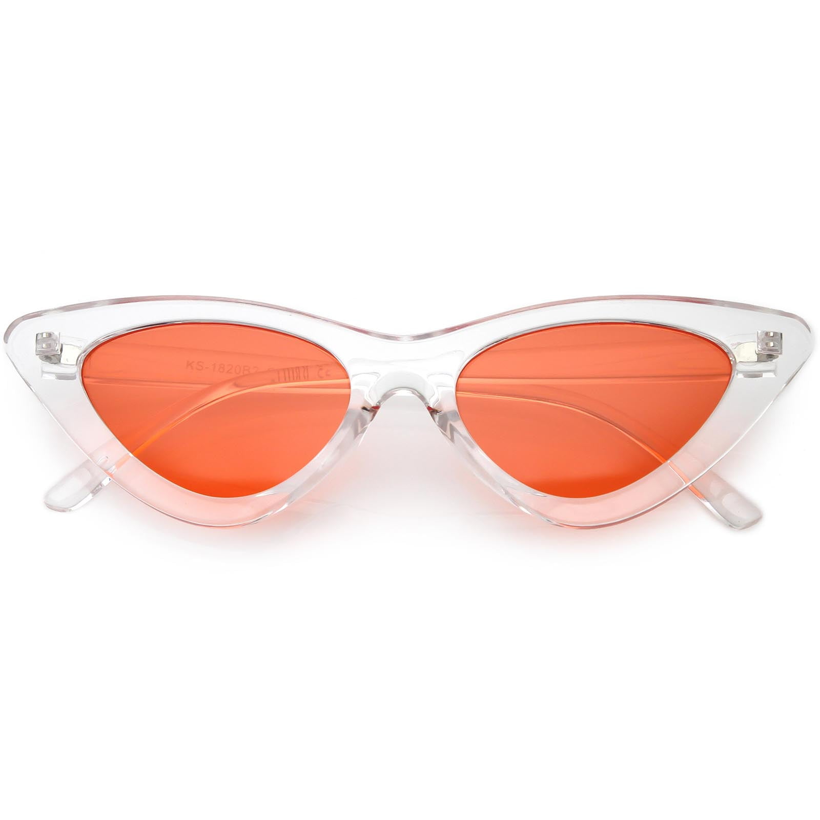 Womens Exaggerated Translucent Cat Eye Sunglasses Color Tinted Lens