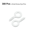 Uxcell Small Screw Eye Pins Hooks Mini Eyelets Screws Threaded Self ...