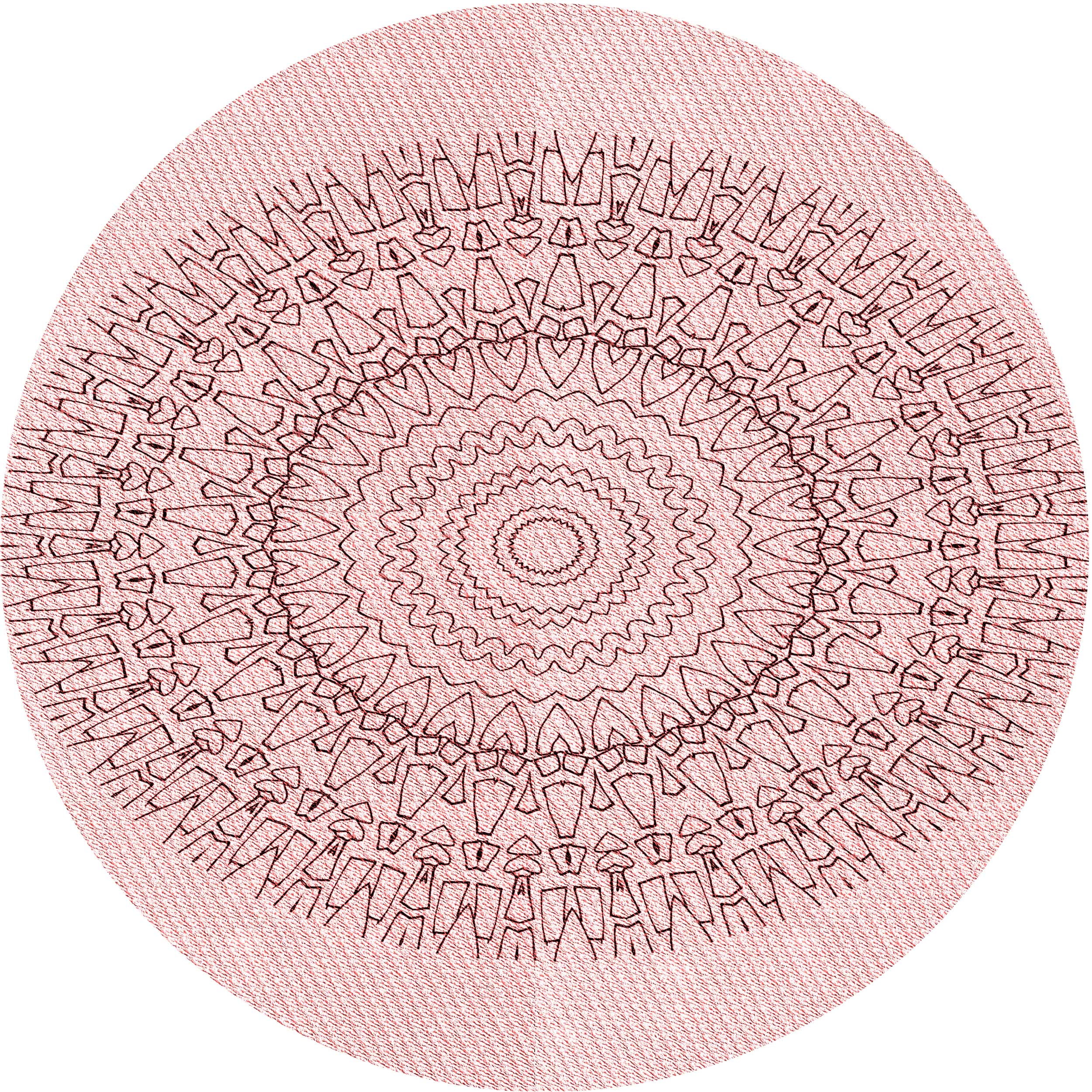 Ahgly Company Indoor Round Patterned Pink Bubble Gum Pink Area Rugs, 7 ...