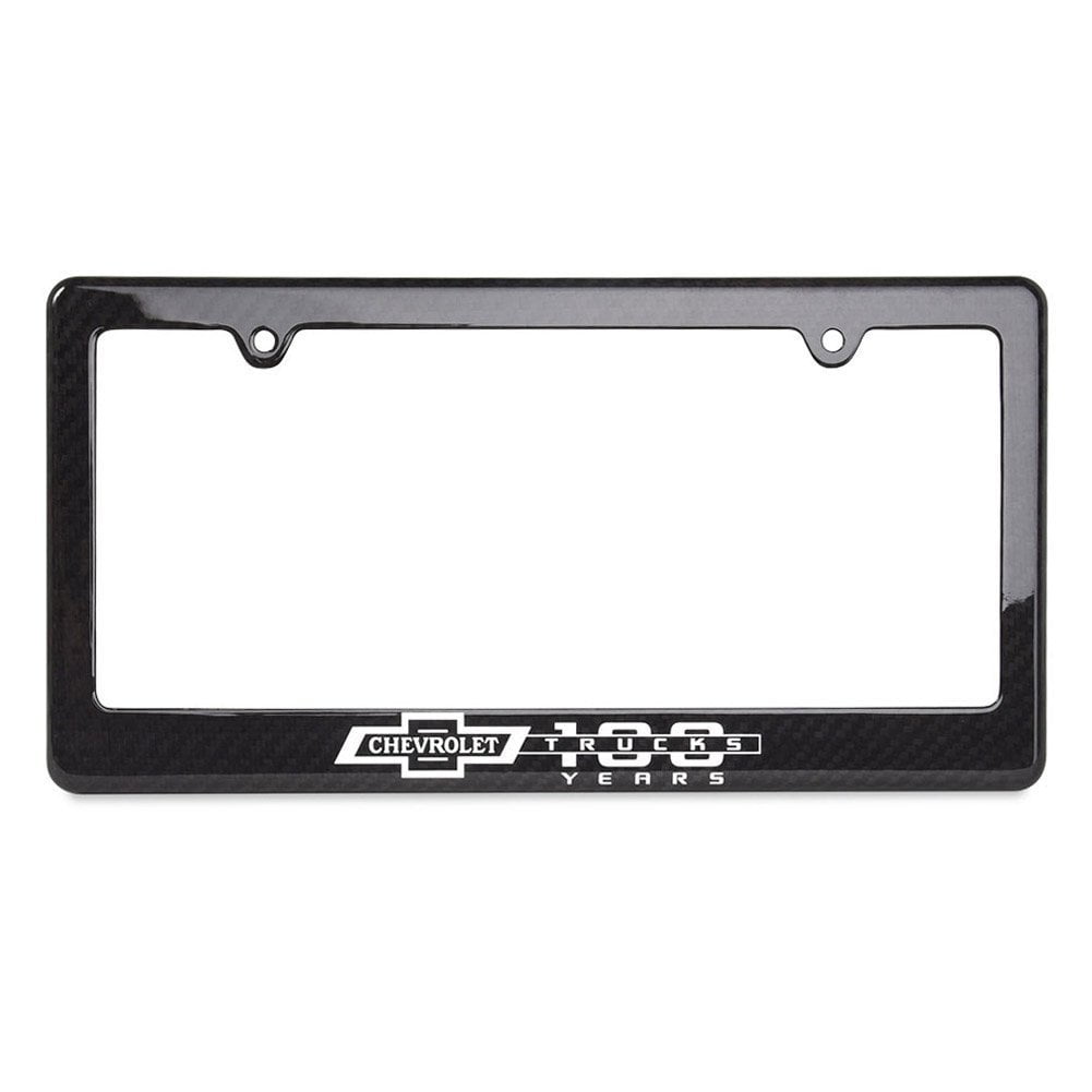 Chevy 100th Anniversary Bowtie Carbon Fiber License Plate Frame ...