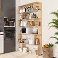 Timechee Buffet Display Cabinet Bookshelf Bookcase 81.9 Inches Tall ...