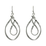 Time and Tru Silvertone Pull-Through Loop Hoop Earrings - Walmart.com