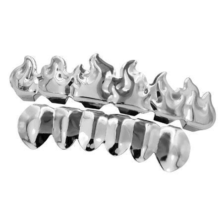 Grills Top And Bottom Flame And Plated Rock Rapper White | Walmart Canada