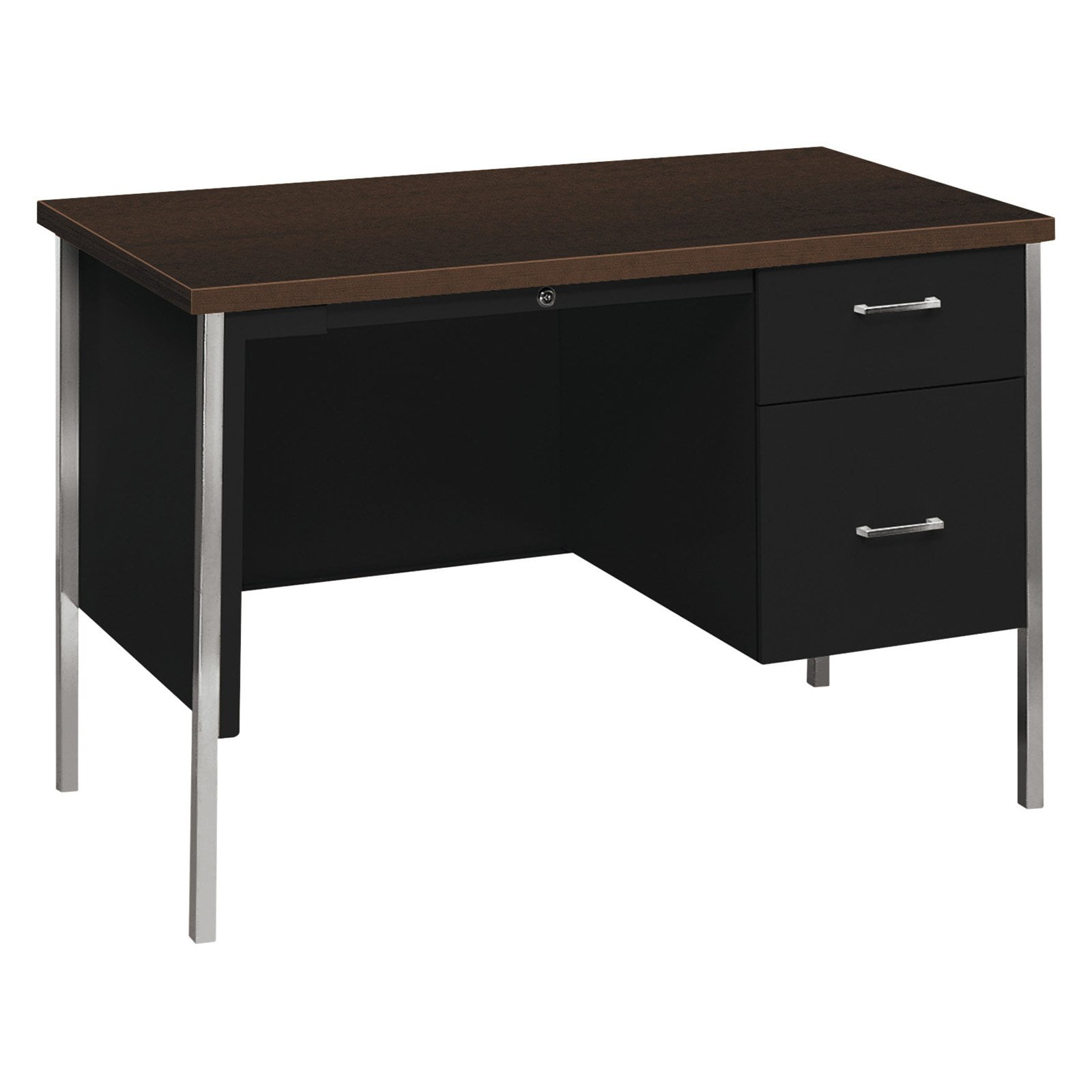 HON 34000 Series Small Steel Office Desk - Wood, Storage HON 34000 Series Small Steel Office Desk - Wood, Storage