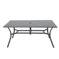 Rectangular Dining Table 62.99x37.8 inch, Heavy Duty Steel Frame with ...