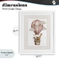 Stupell Industries Hot Air Balloon Animals Pink White Framed Print ...