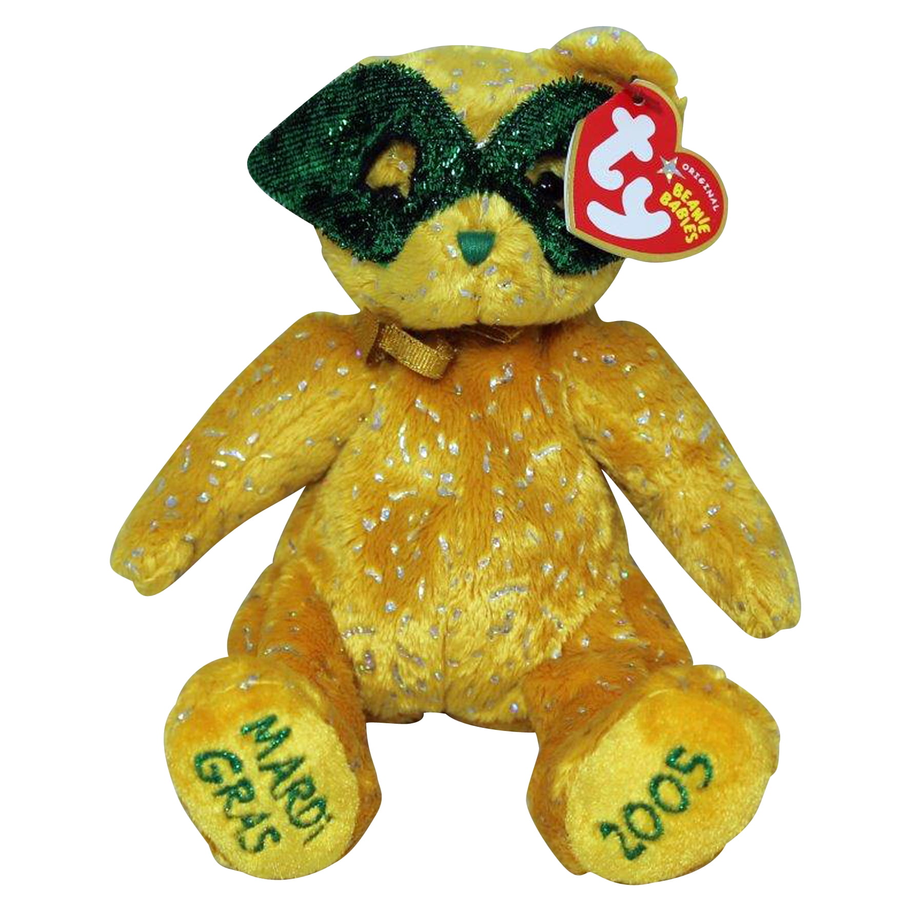 Ty Beanie Baby: Masque the Bear | Stuffed Animal | MWMT - Walmart.com