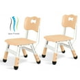 Arlopu School Child Stacking Chairs Set, 2 Pack Adjustable, Plastic ...