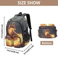 ALAZA Fox Fire Forest Print Student Backpack School Bookbag Large ...