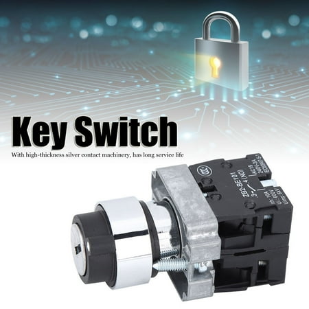 Eujgoov 2 Position Key Switch Plastic Keylock Switch Self-reset Power ...