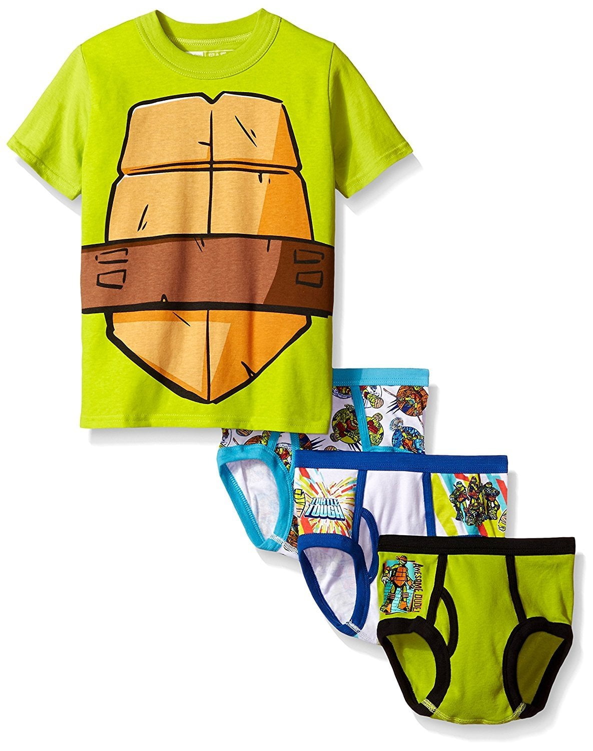 Nickelodeon Boys' Teenage Mutant Ninja Turtles 3-Pack Underwear and T ...