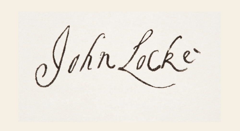 John Locke 1632 To 1704 English Philosopher His Signature From The ...