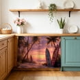 Beach Sunset Cabinet Curtains for Kitchen 11"W x 13"L, Summer Coconut ...