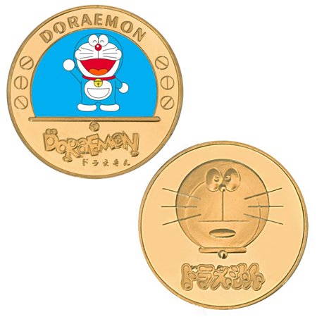 Japan Anime Doraemon Coin Plated Gold Animation Collection Toy ...