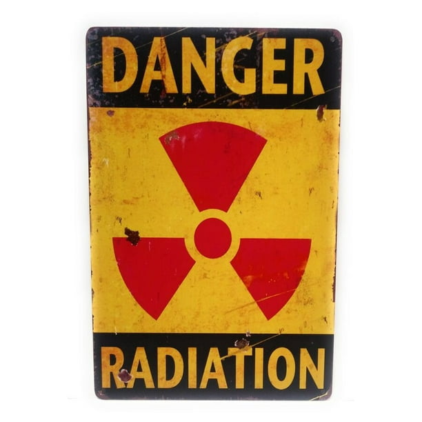 Letrero de metal de advertencia de peligro de radiación Letrero de ...