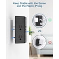 Surge Protector, 5 Outlets Extender with 4 Ports( C), 3-Side 1680J ...