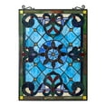 RADIANCE Goods Tiffany-Style Victorian Design Window Panel 18" x 25 ...