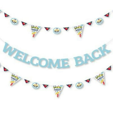 Back to School Decoration Welcome Banner Backdrop Large First Day of ...