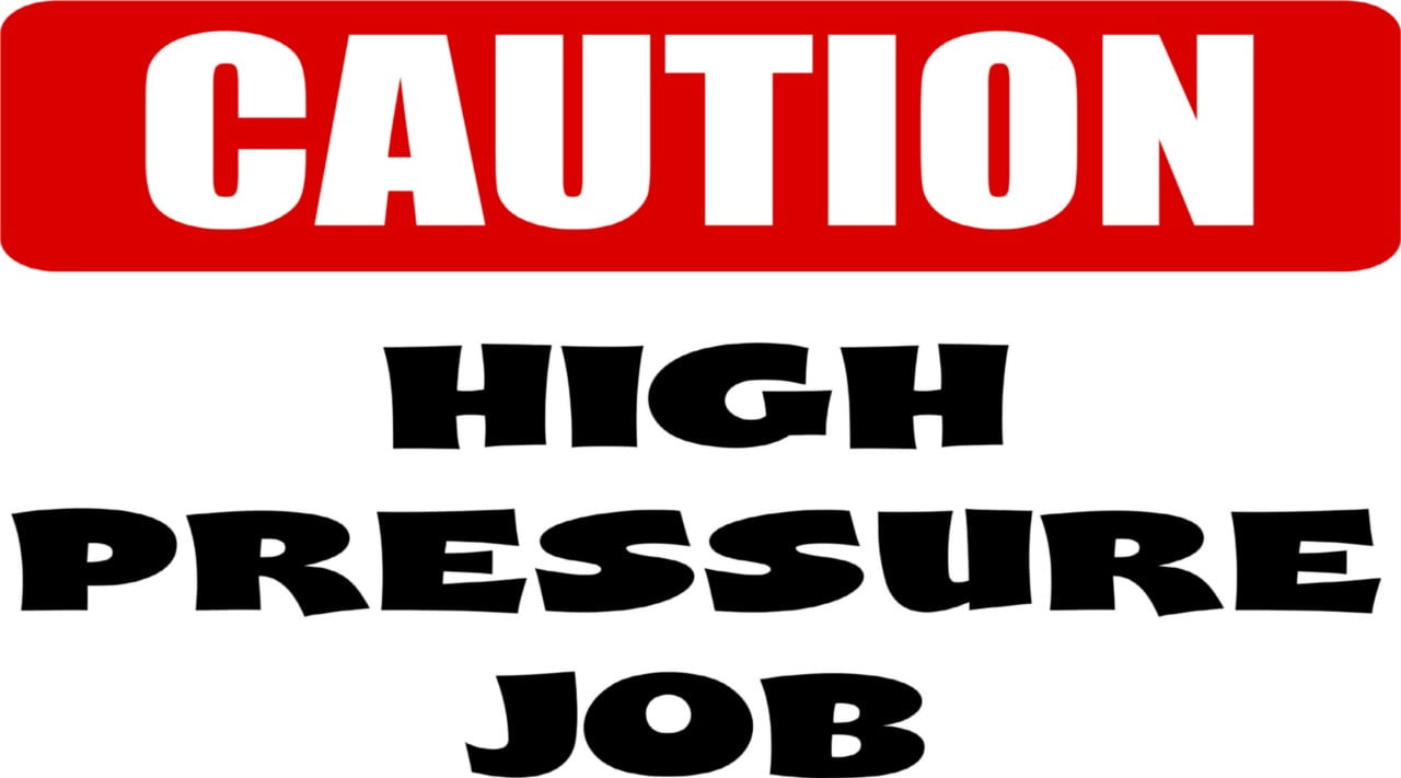 Wall Decal Caution Sign High Pressure Job Humorous Comical Witty ...