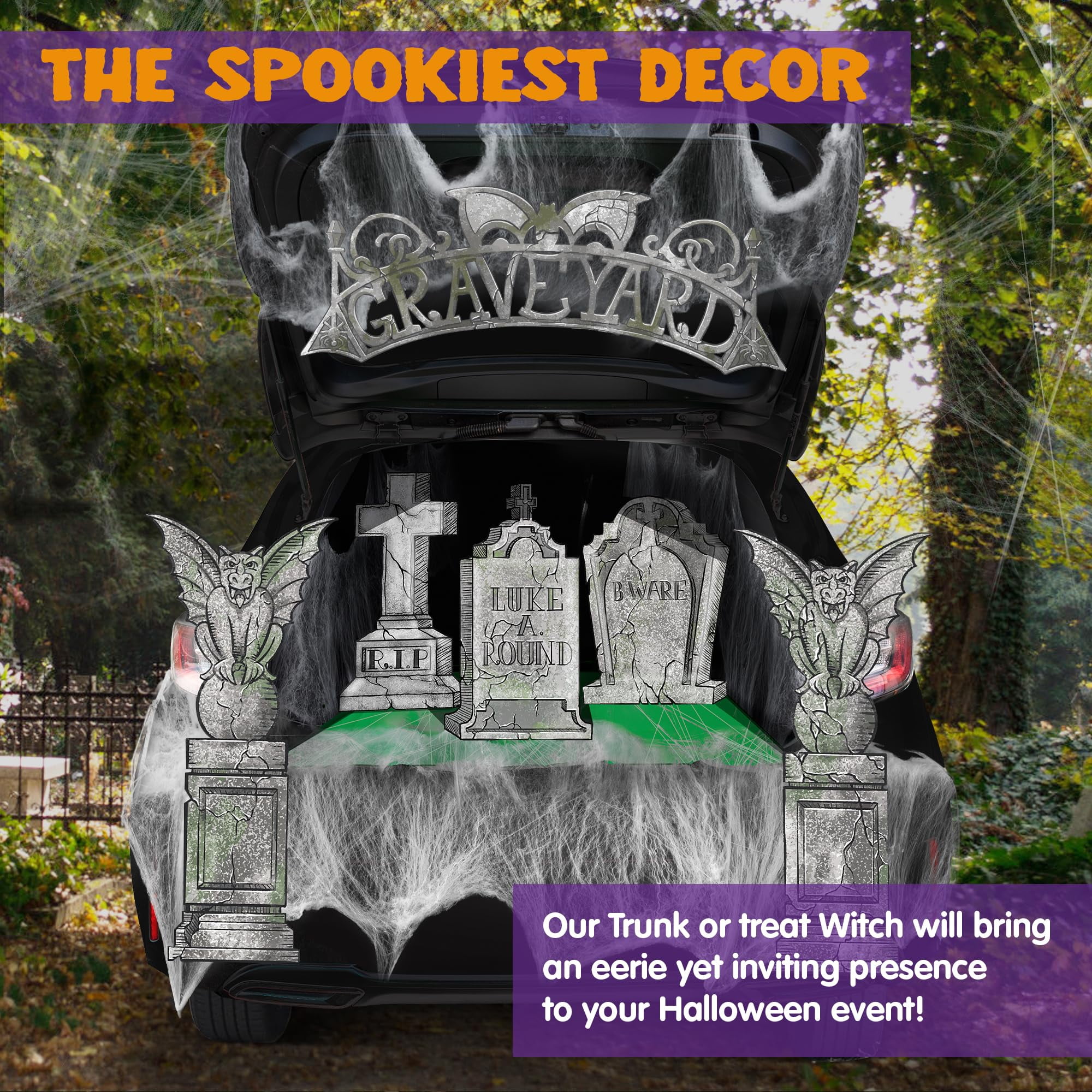 Garage Door Halloween Decorations Trunk Or Treat Car Decorations Kit ...