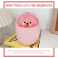 Desktop Trash Can Mini for Bedroom Small Plastic Garbage Cans with Lid ...