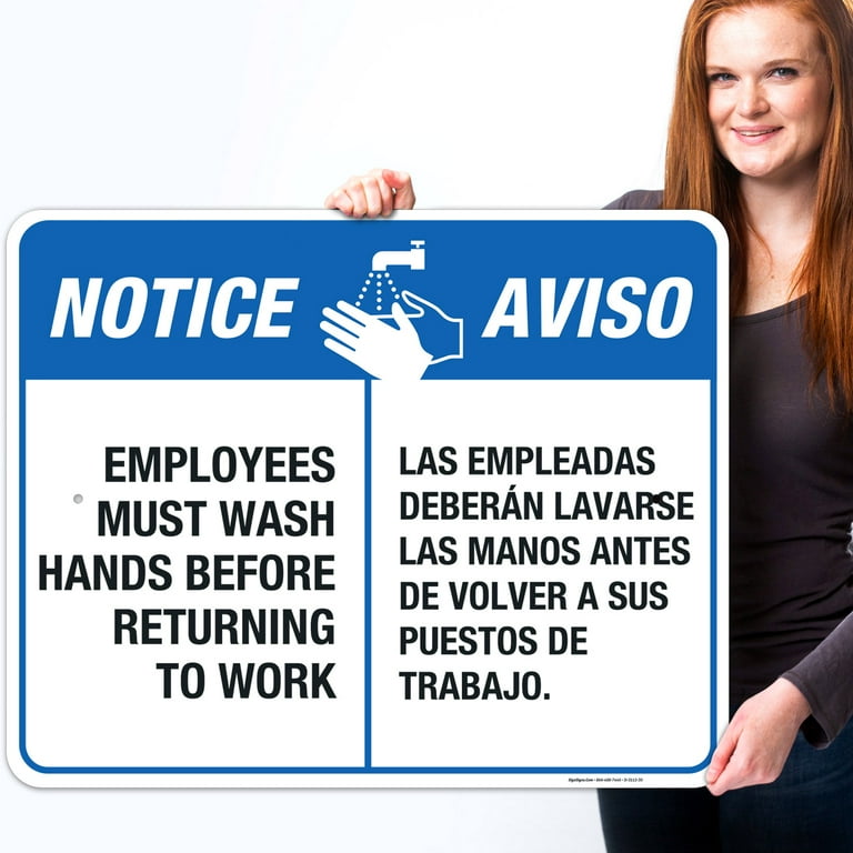 Hand Wash Sign Spanish