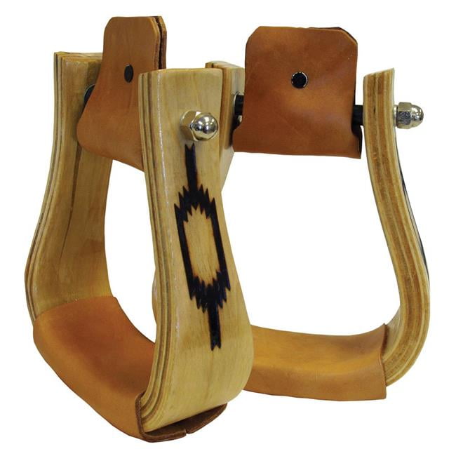 Coronet 239417 5.25 x 5.75 in. Western Wood Roping Stirrup - Walmart.com